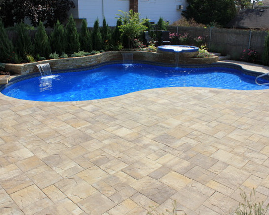 Merrick Pool Patio - Pool - New York - by Cambridge Pavingstones with ...