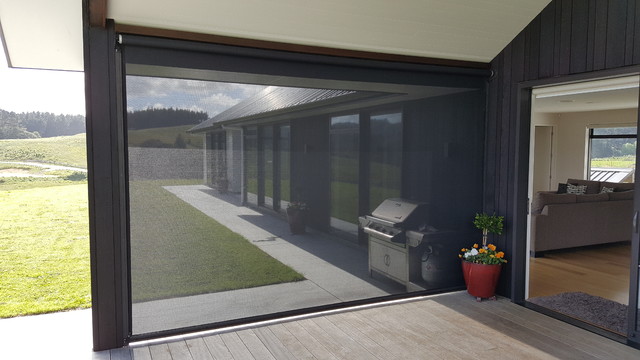 Mesh Outdoor Screens - Contemporain - Terrasse et Patio - Auckland ...