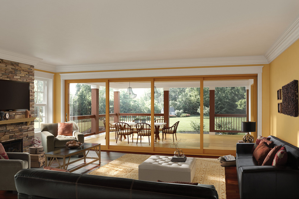 Milgard Movable Wall Systems - 4-panel sliding french patio door, porch ...