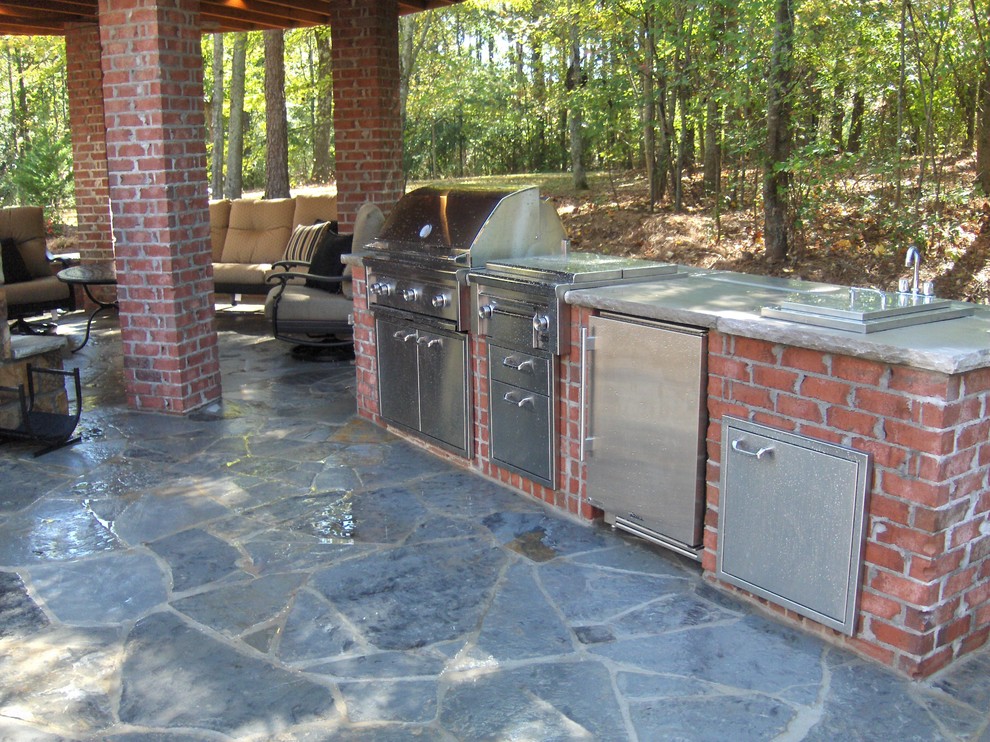 Milton, GA. Hardscape, Landscape Project - Traditional - Patio ...