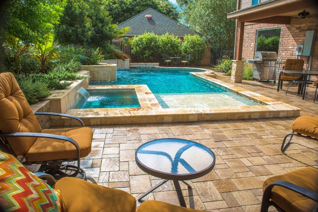 Mirror Lake Complete Landscape Design - Traditional - Patio - Houston ...