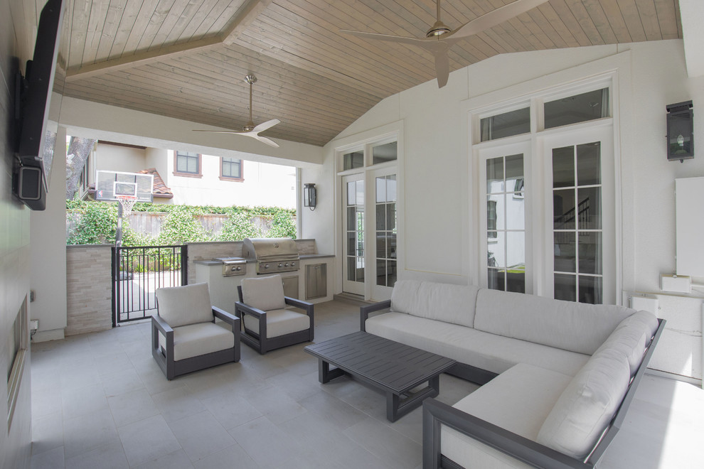 Modern covered patio - Modern - Patio - Houston - by Sneller Custom ...