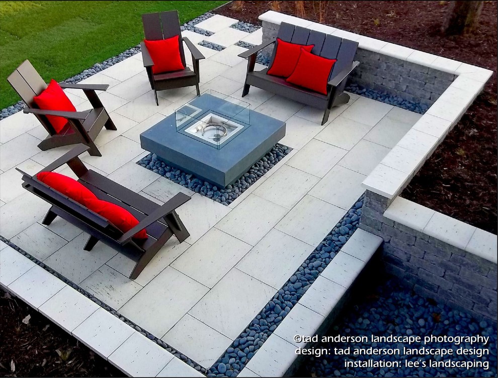 Modern Suburban Patio 2. Minnesota Landscape Design. - Modern - Patio ...