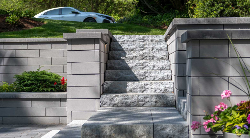 Modern Sunken Patio Steps - Contemporary - Patio - Other - by Unilock ...