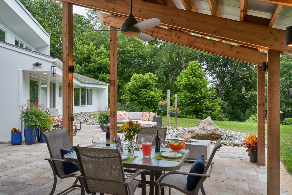 Modern Walkout Backyard in Bloomington - Modern - Patio - Minneapolis ...