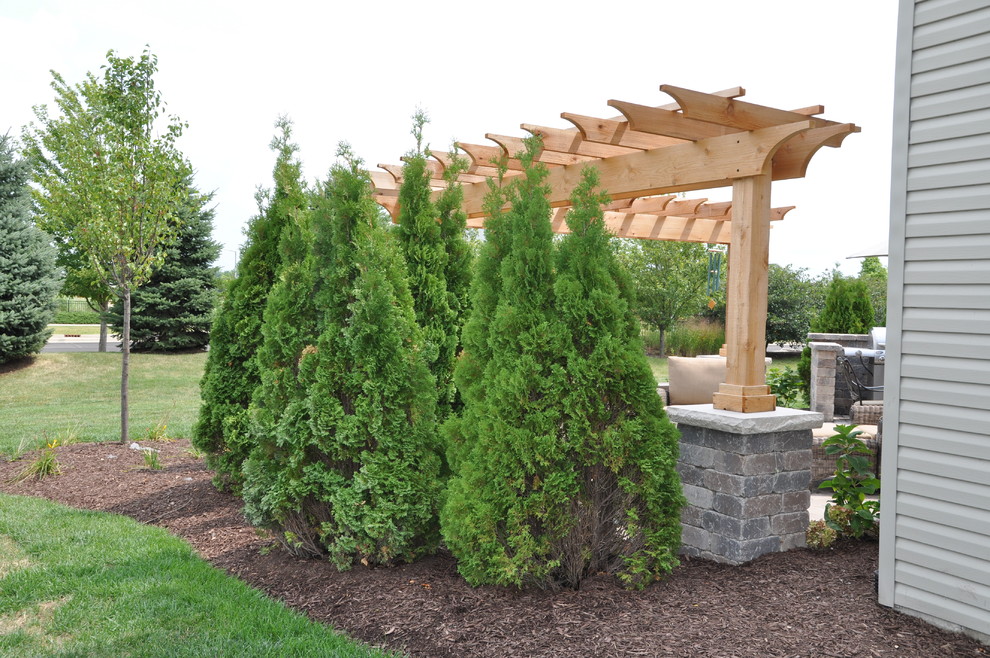 Montgomery - Outdoor Living Area with Cedar Arbor & Grill ...