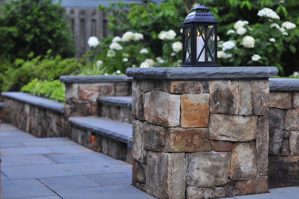 Morterless Stone Wall - Traditional - Patio - DC Metro - by Grow ...