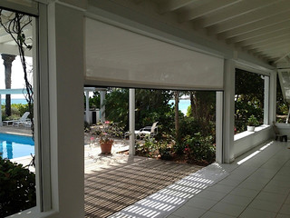 Motorized Retractable Hurricane Patio Screen - Beach Style - Patio ...