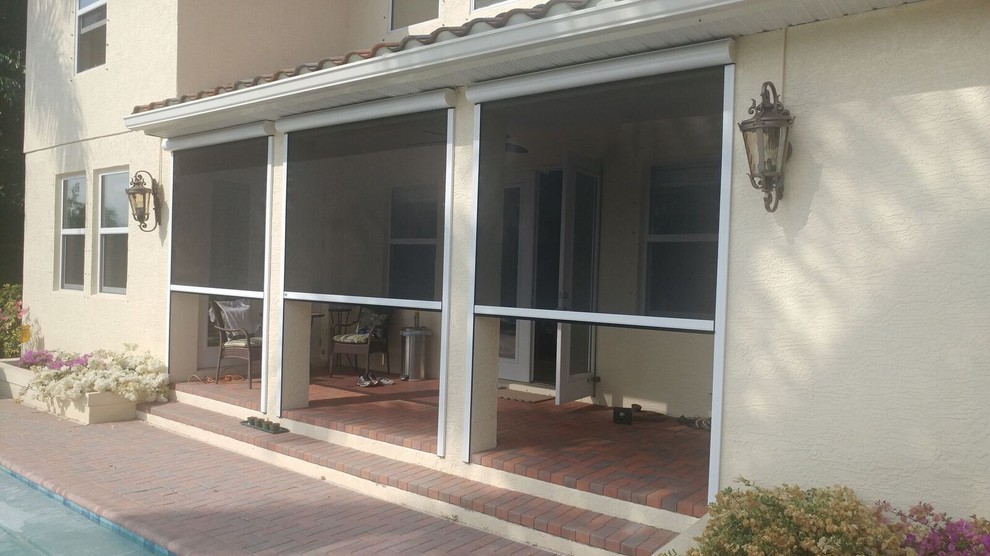 Motorized Screen Porch Siesta Key - Turtle bay - Mediterranean - Patio ...
