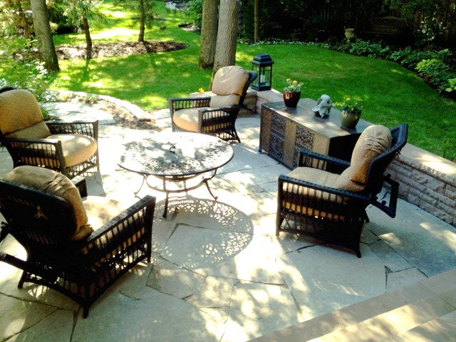 Multi-Level Patio with Fire Pit & Pergola in Libertyville, IL ...
