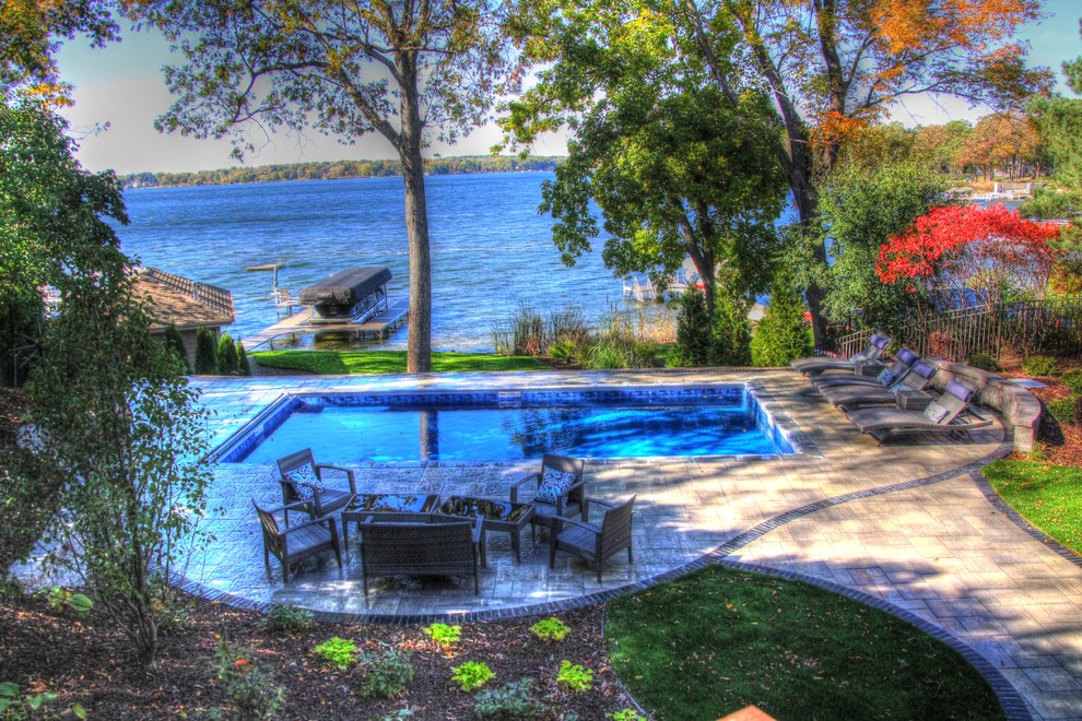 Nagawica Overlook- View from raised deck - Traditional - Patio ...