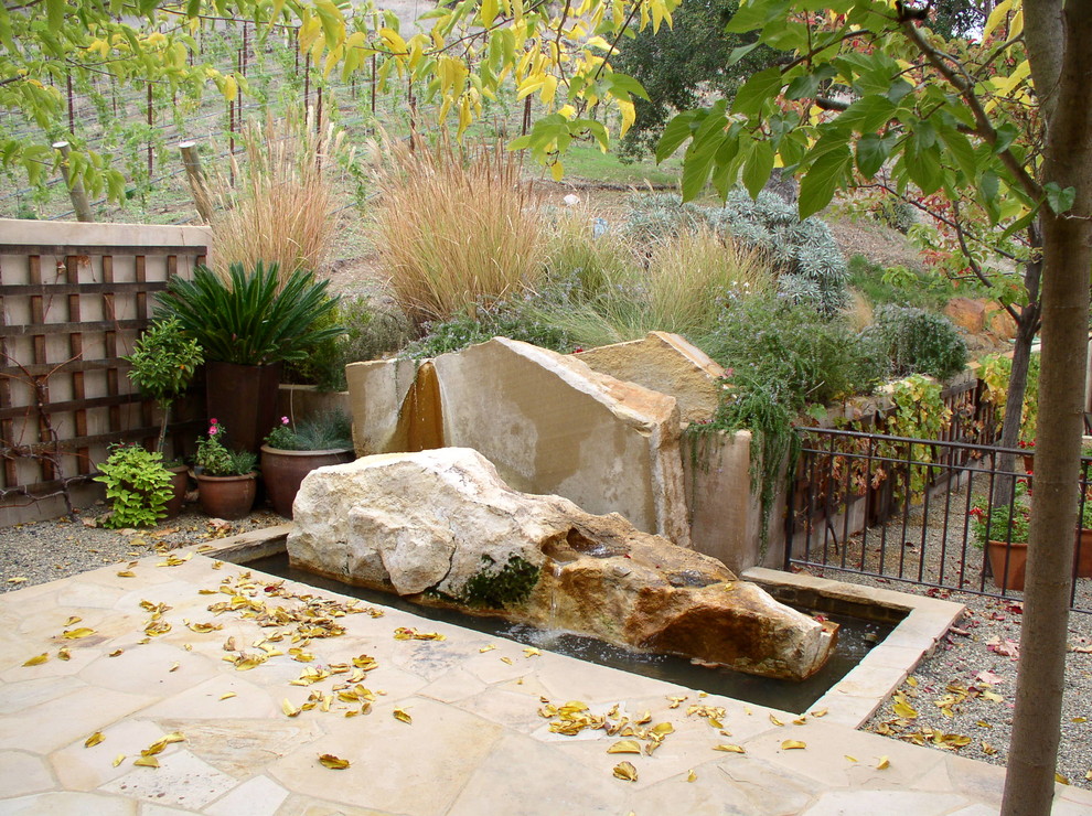 Napa Valley Stone Water Feature - Contemporary - Patio - San Francisco ...