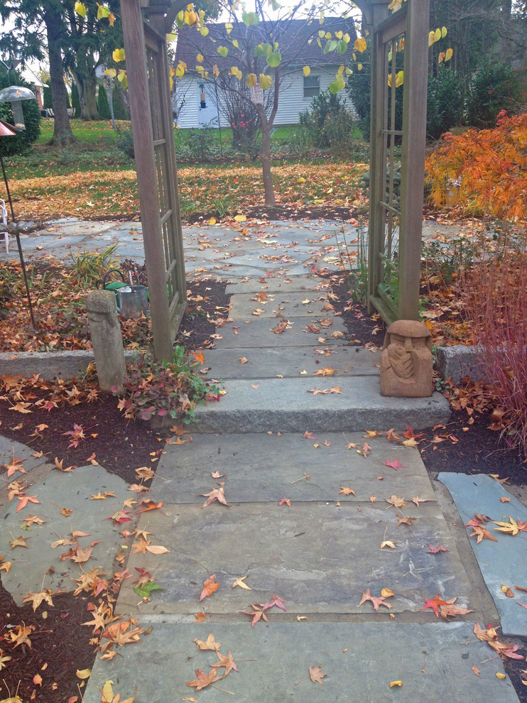 Natural Stone & Brick Patios with Natural Stone Walkways - Landscape ...