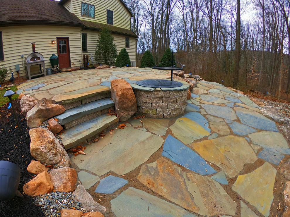 Natural Stone Backyard Makeover - Patio - Other - by C.E. Pontz Sons ...