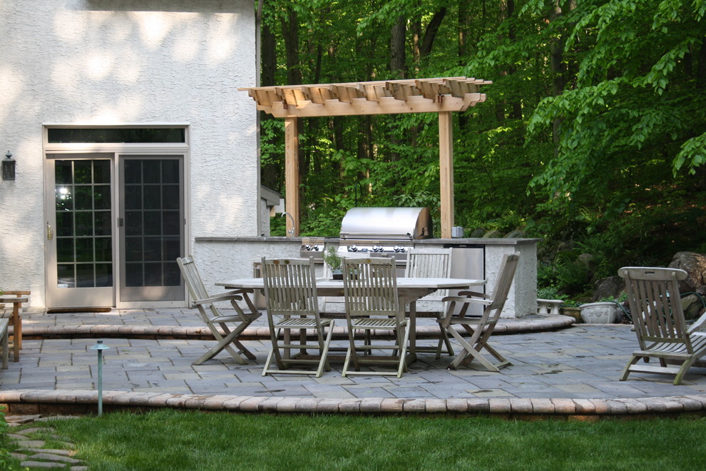 Natural Stone Patio & Outdoor Living Space - Traditional - Patio ...