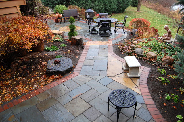 Natural stone patio & walls - Traditional - Patio - Minneapolis - by ...