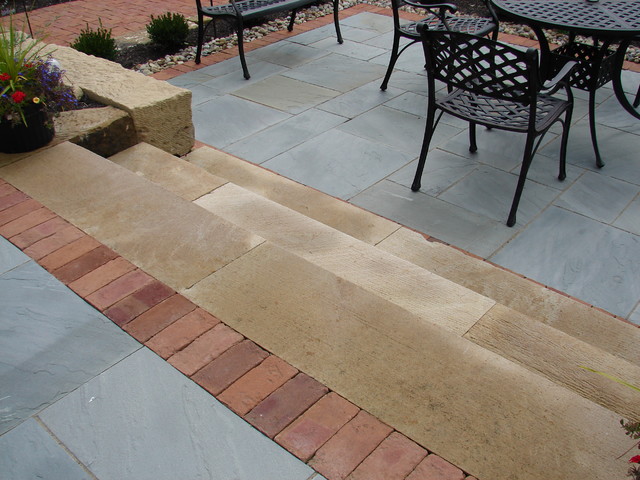 Natural Stone Patio - Traditional - Patio - Cleveland - by Land ...
