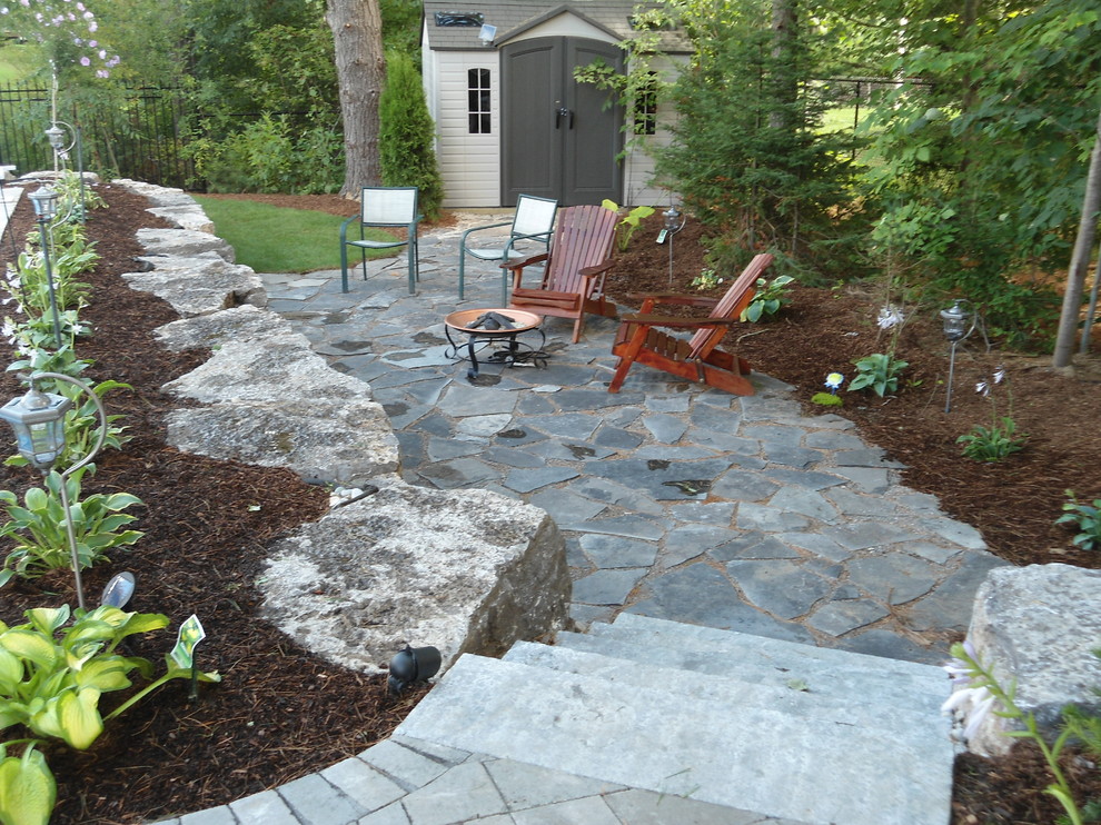 Natural Stone Pool Deck and Patio - Traditional - Patio - Toronto - by ...