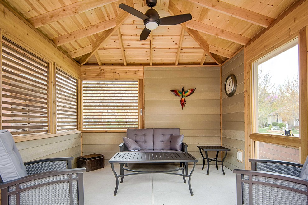 New Gazebo Creates a Private Outdoor Entertainment Space - Midcentury ...