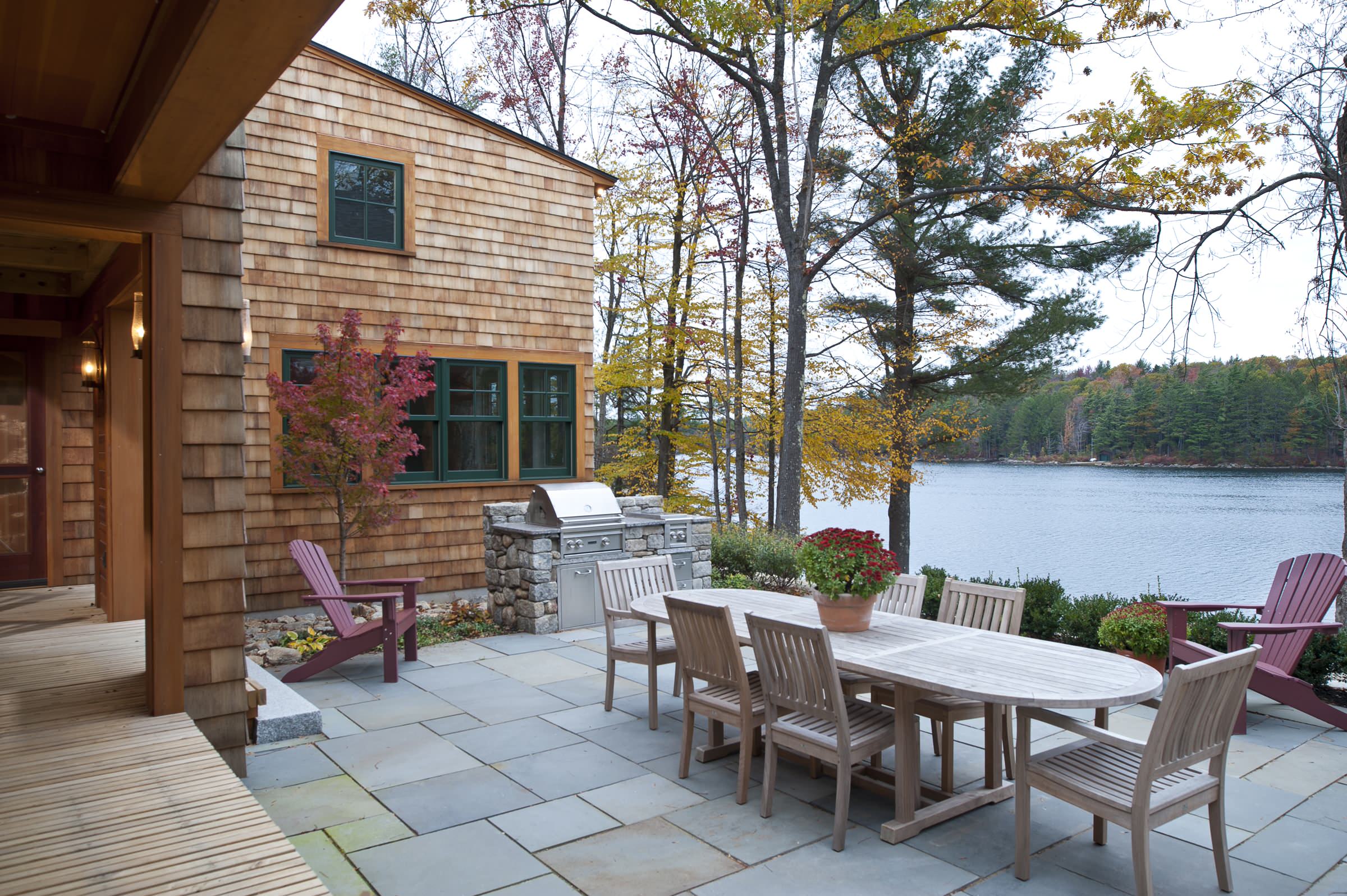 Lake House Patios Mountain Modern Design With A Timeless Look At A