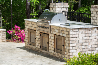 Nottingham Tudor Brick Home - Alabama - Traditional - Patio - Other ...