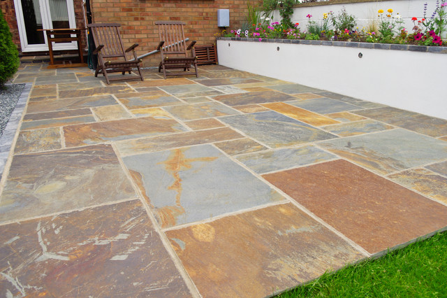 Nustone Rustic-Copper Slate Paving - Traditional - Patio - Essex - by ...