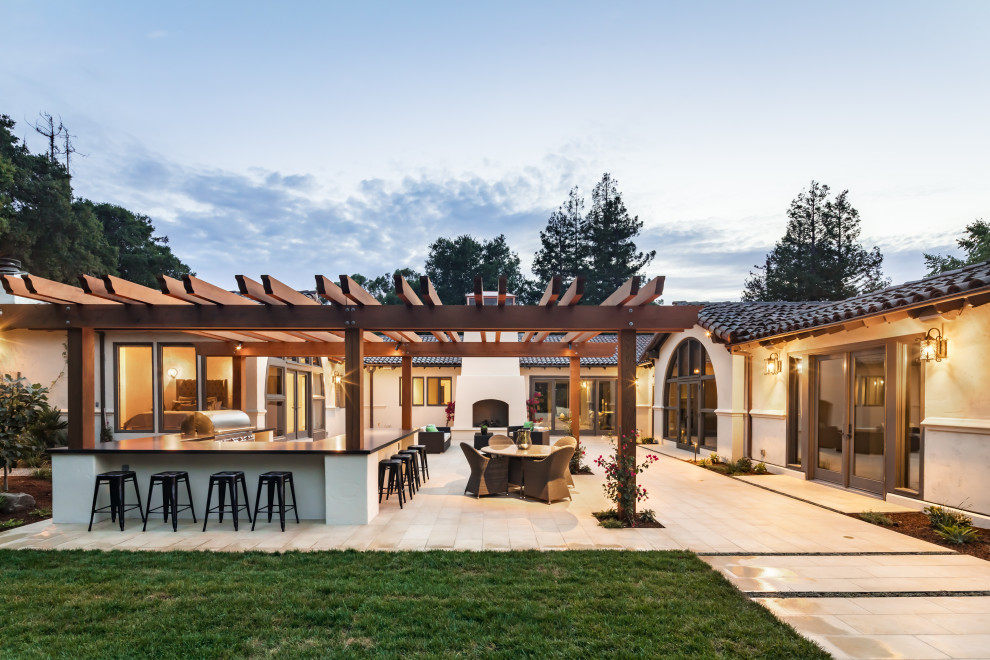 Old World California Mission Style Estate - Los Altos Hills, CA - Southwestern - Patio - San ...