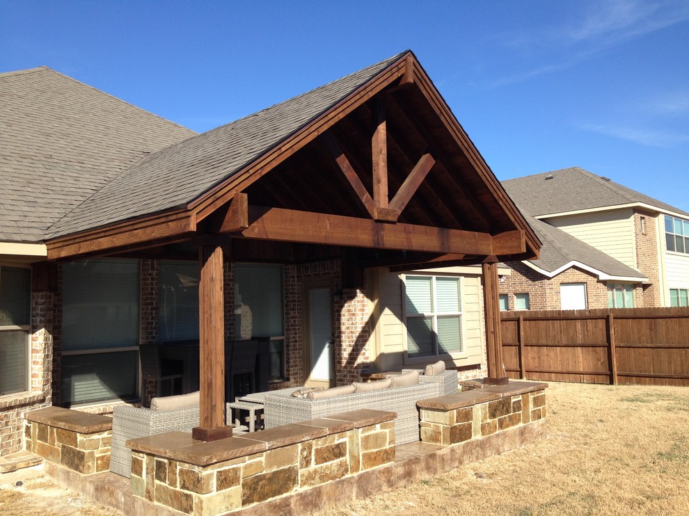 Open Gabled Roof Patio Cover - Traditional - Patio - Dallas - by Urban ...