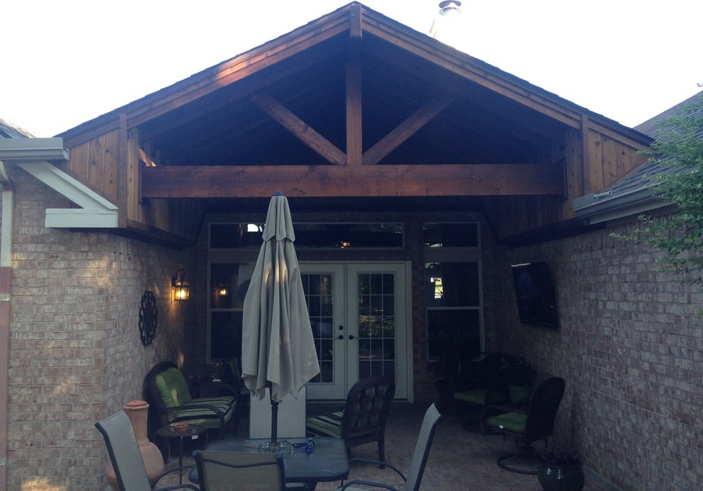 Open Gabled Roof Patio Cover - Traditional - Patio - Dallas - by Urban ...