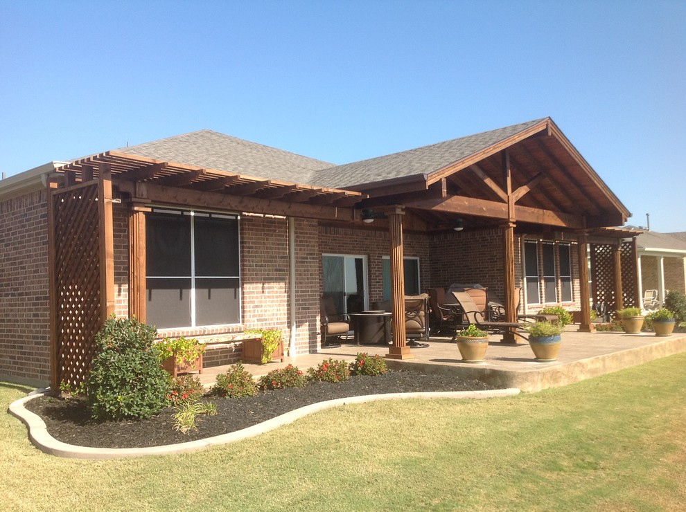 Open Gabled Roof Patio Cover - Traditional - Patio - Dallas - by Urban ...
