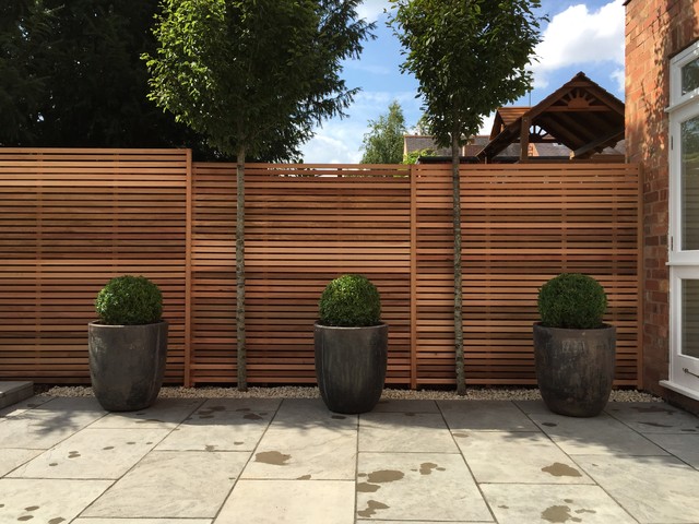 Our Slatted Cedar Screening Panels - Modern - Patio - Other - by The ...
