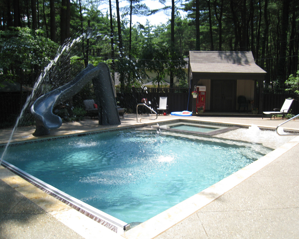 Outdoor Backyard Pool Area - Modern - Pool - Indianapolis - by Steve ...