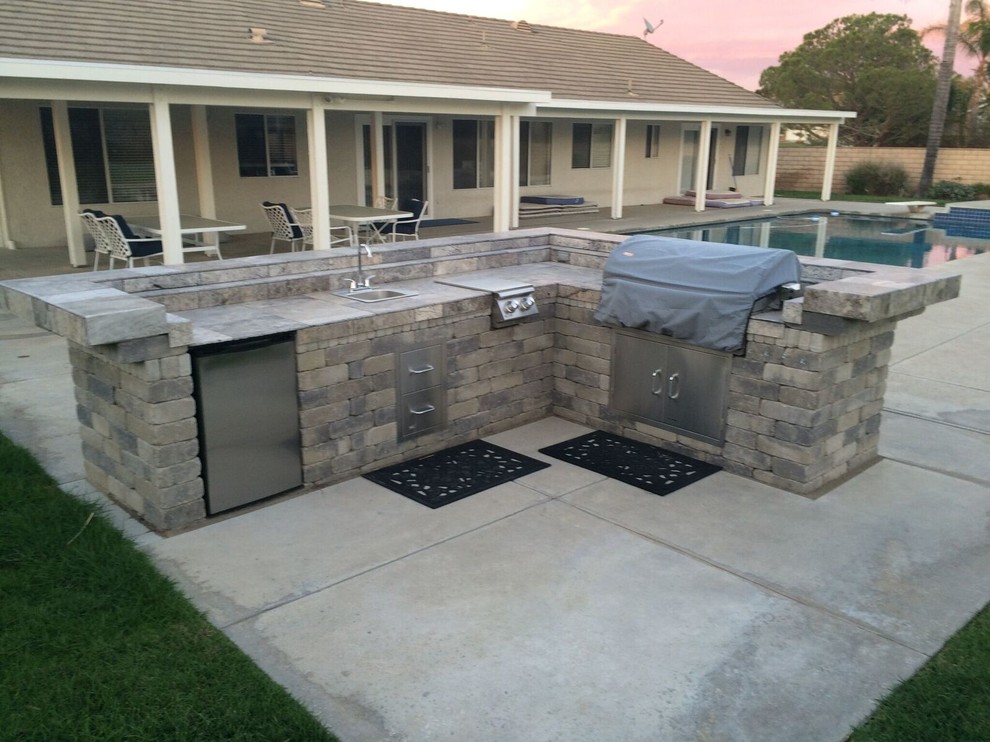 Outdoor BBQ - Beach Style - Patio - Los Angeles - by Integrated Paver ...