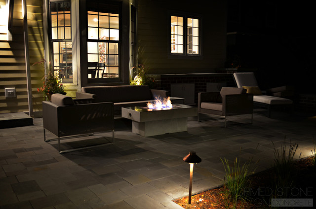 Outdoor Concrete Fire Table - Chicago, IL - Modern - Patio - St Louis ...
