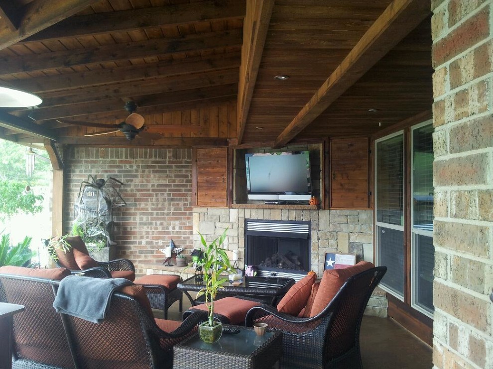 Outdoor Extended Patio - Traditional - Patio - Dallas - by Dolce Pools ...