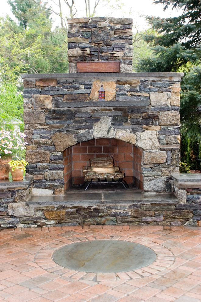 Outdoor Fireplace - Traditional - Patio - Boston - by StoneFire Outdoor ...