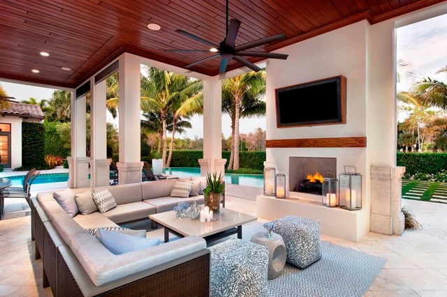 Outdoor Fireside Seating - Traditional - Patio - Miami - by Naples ...
