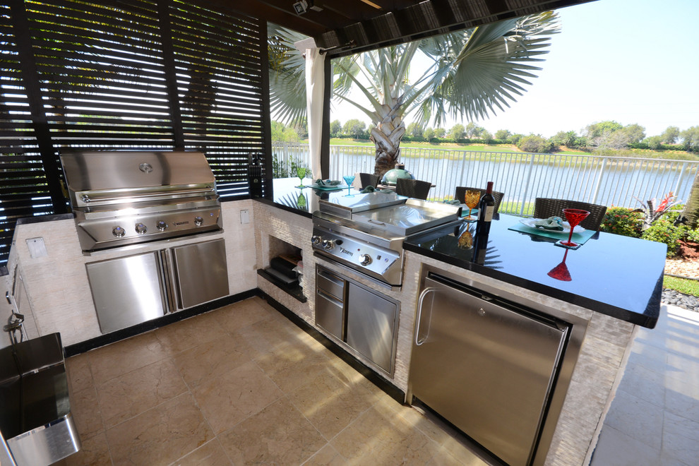 Outdoor Kitchen and Patio Remodel - Contemporary - Patio - Miami - by ...