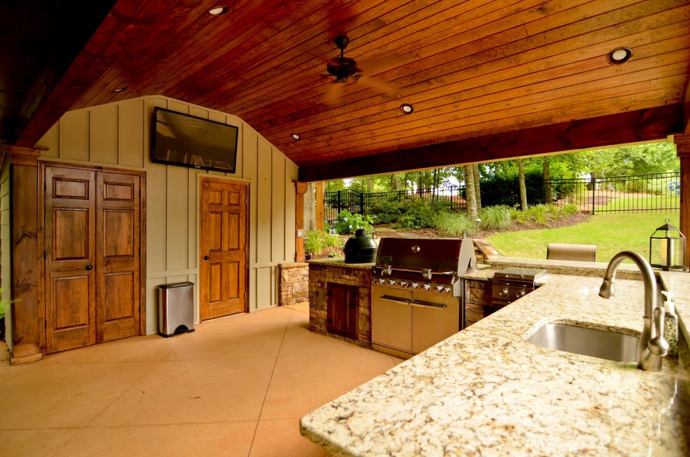 Outdoor Kitchen Bar and Grill - Traditional - Patio - Atlanta - by ...