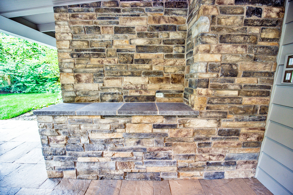 Outdoor kitchen food preparation or buffet area - Rustic - Patio ...