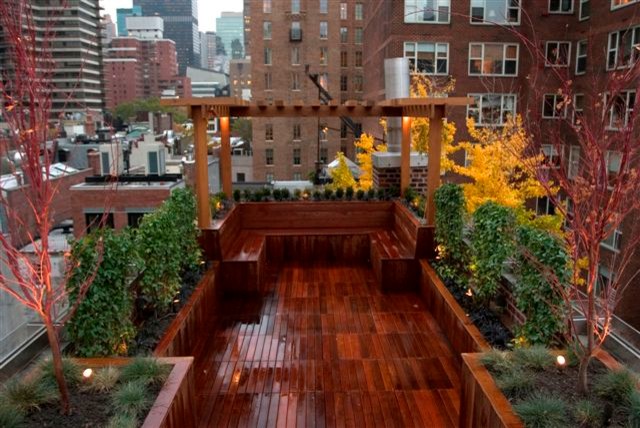 Outdoor Kitchen - Manhattan NYC Rooftop - Contemporary - Patio ...