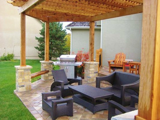 Outdoor Kitchen Outdoor Cooking Center - Traditional - Patio - Kansas ...