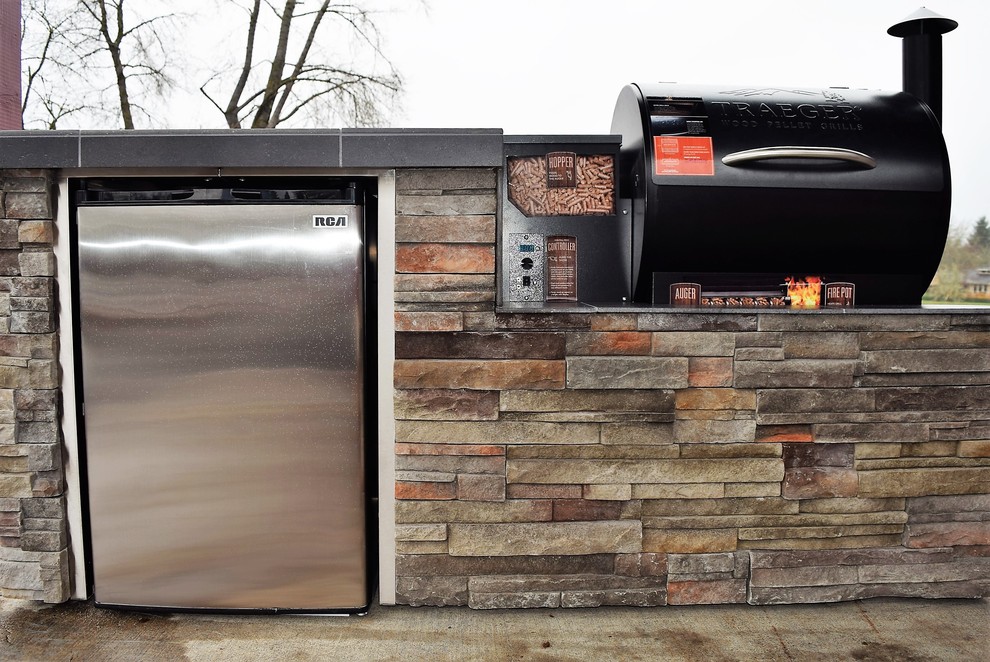 Outdoor Kitchen Smoker built-in - Traditional - Patio - Portland - by ...