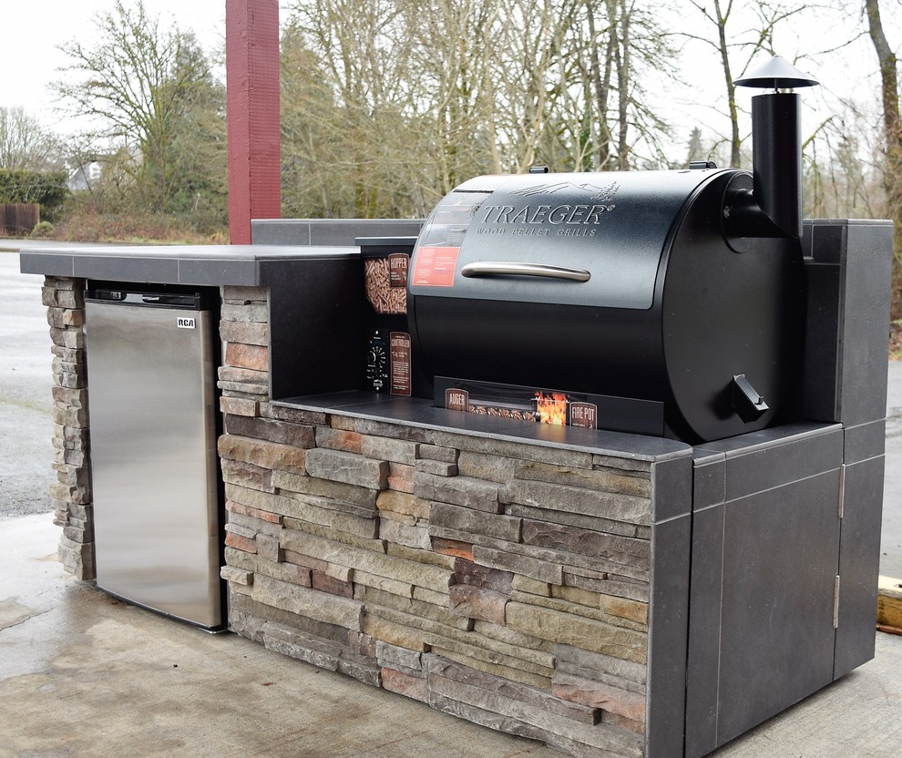 Outdoor Kitchen Smoker built-in - Traditional - Patio - Portland - by ...