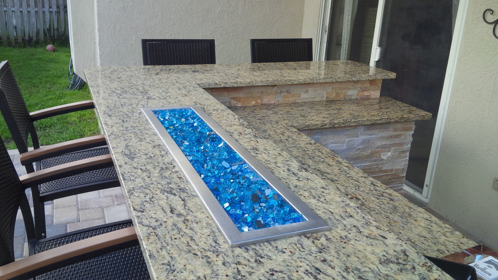 Outdoor Kitchen U Shape - Transitional - Patio - Tampa - by Stone ...