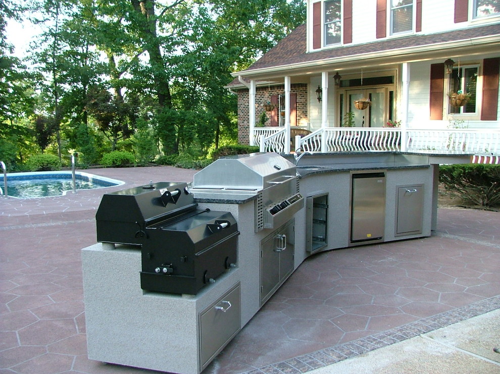 Outdoor Kitchen w/ Good one Smoker - Traditional - Patio - Other - by ...
