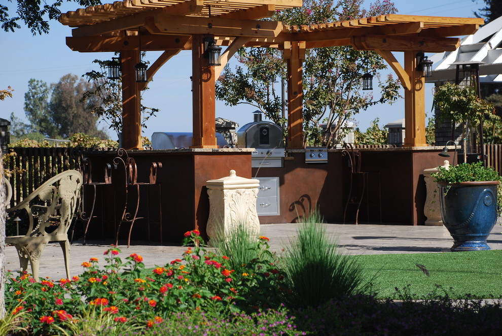 Outdoor Kitchens - Rustic - Patio - Other - by Lidyoff Landscape ...