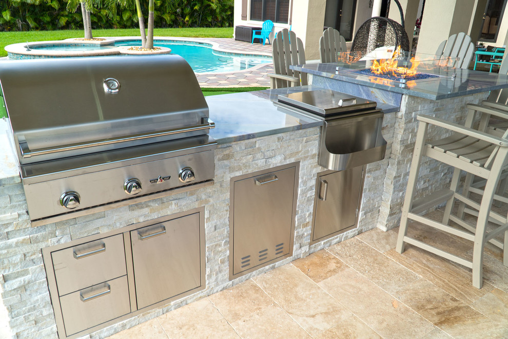 Outdoor Kitchens - Patio - Miami - by U.S. Brick & Block Systems, LLC ...