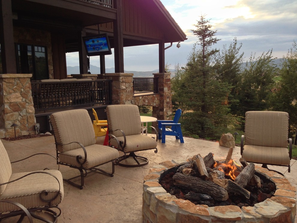 Outdoor living. Control fire pit and rock speakers from iPad ...