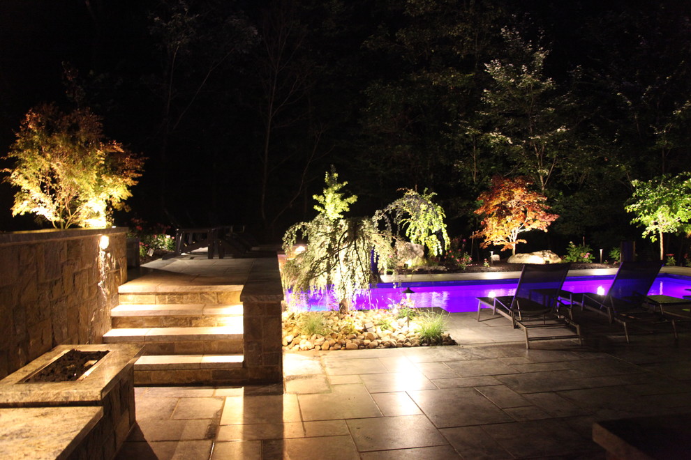 OUTDOOR LIVING FABULOUSLY AT NIGHT - Transitional - Patio - New York ...